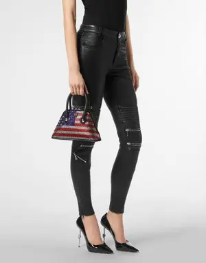 Philipp Plein Majestic Handbag American Flag Small