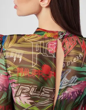 Philipp Plein Short Dress Jungle Rock