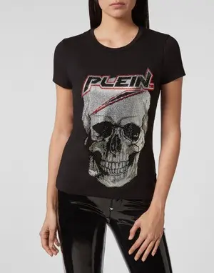 Philipp Plein T-shirt Round Neck Ss Space Plein - Black