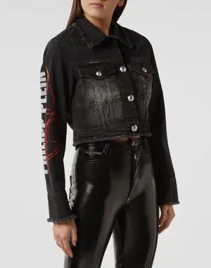 Philipp Plein Denim Jacket Flame - Scream