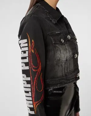 Philipp Plein Denim Jacket Flame