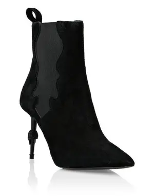 Philipp Plein Boots Mid Heels Mid Skull - Black