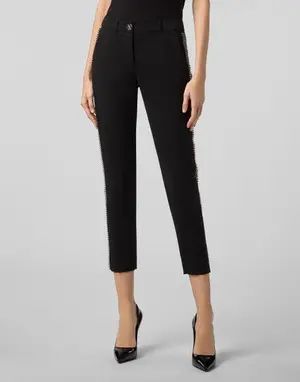 Philipp Plein Trousers Tailored Fit Studs - Black