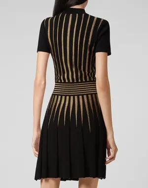 Philipp Plein Knit Day Dress Gold