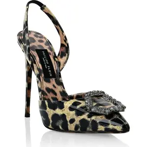 Philipp Plein Patent Leather Decollete Hi-heels - Leopard
