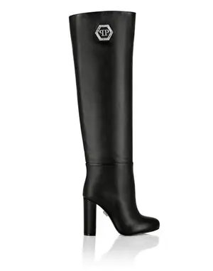 Philipp Plein Leather Boots High Heels
