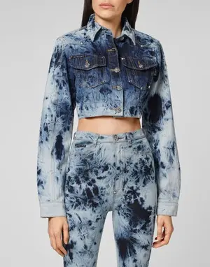 Philipp Plein Denim Jacket Bleached - Bleachedlightblue
