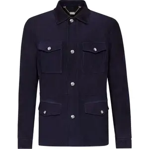 BILLIONAIRE Leather Jacket Statement - Darkblue