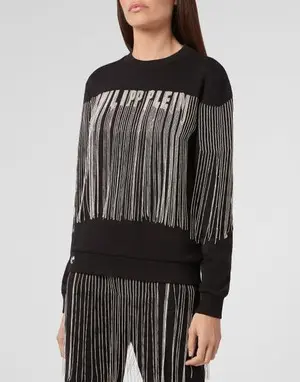 Philipp Plein Sweatshirt Ls Fringe - Black