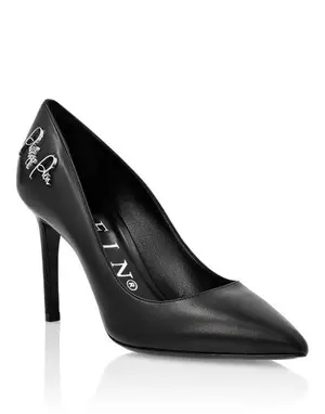 Philipp Plein Decollete Mid Heels Signature - Black