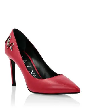 Philipp Plein Decollete Mid Heels Signature - Red