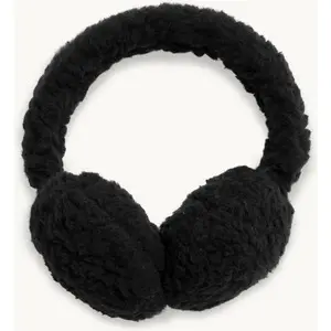 Turtle Fur High Pile Fleece Whiteout Ear Muffs Black