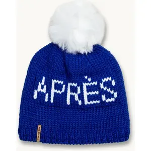 Turtle Fur Apres Pom Beanie - Blue