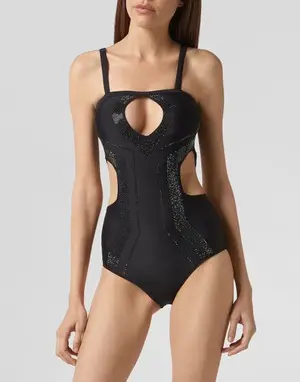 Philipp Plein Monokini Crystal - Black