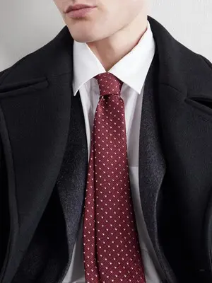 TOTEME 8cm Silk-jacquard Tie - Red