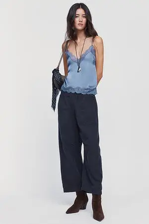 PILCRO Reese 100% Cotton Corduroy High-rise Wide-leg Pants - Graphite