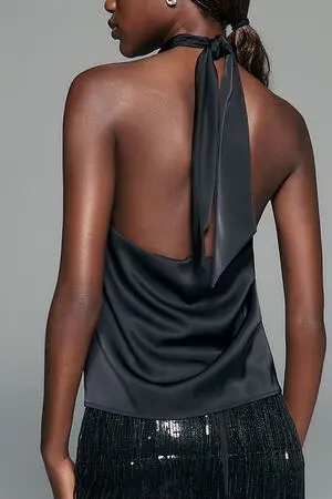 SNDYS. Leo High Neck Halter Top