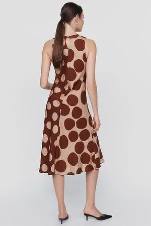 A.REN Merlot Sleeveless Midi Dress