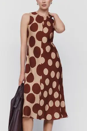 A.REN Merlot Sleeveless Midi Dress
