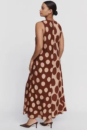 A.REN Merlot Sleeveless Midi Dress