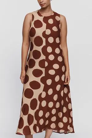 A.REN Merlot Sleeveless Midi Dress