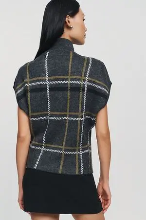 PILCRO Wool Blend Asymmetrical Button Sweater