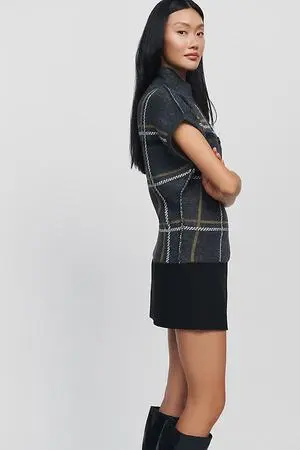 PILCRO Wool Blend Asymmetrical Button Sweater