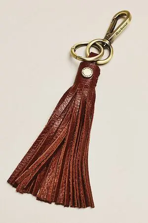 Barbour Tassle Leather Bag Charm - Brown