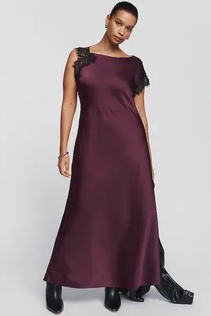ELODIE Maris Midi Dress - Plum