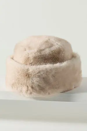 LUCKY ZONE Faux Fur Sailor Hat - Neutral