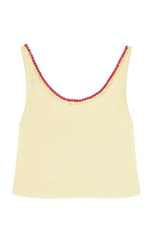 16Arlington Pippin Embroidered Top - Yellow