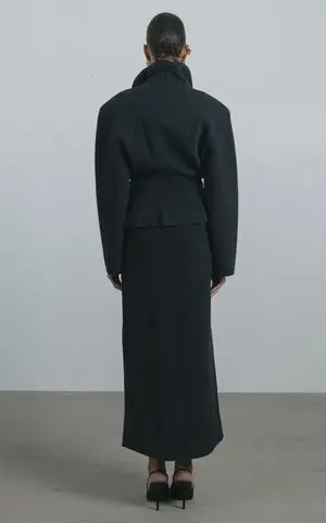 Arakii Exclusive Asymmetric Pin Wool Blazer