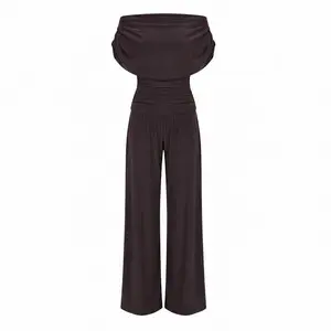 ATOM LABEL Carbon Jumpsuit In Dark Chocolate