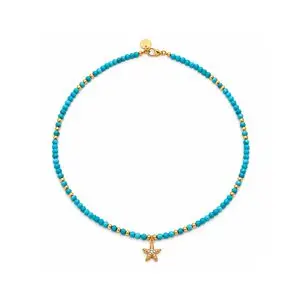LALINDE Moon Star Necklace - Blue