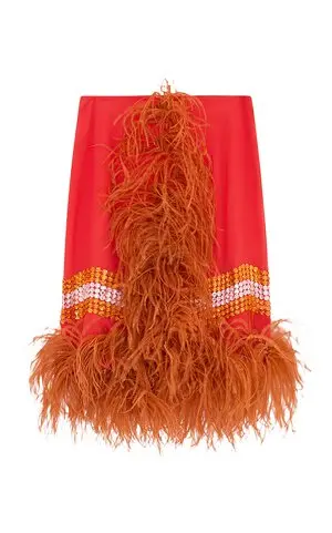 16Arlington Flora Midi Skirt Red