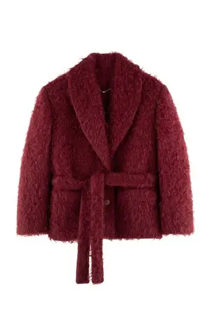 Arakii Exclusive Belted Mohair Jacket - Red