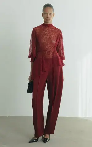 Arakii Exclusive Asymmetric Waist Tie-detailed Top