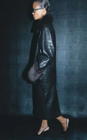 Arakii Exclusive Boxy Croc Leather Jacket