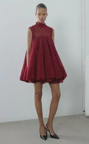 Arakii Exclusive Flared Lace Mini Dress