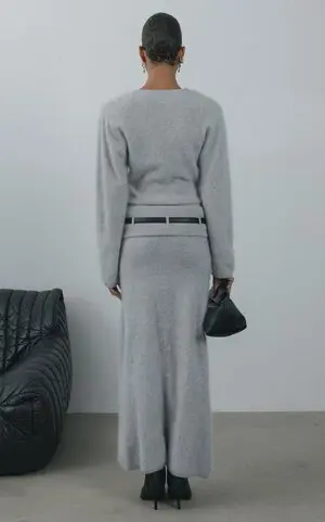 Arakii Exclusive Structured Shoulder Knit Wool-cashmere Top
