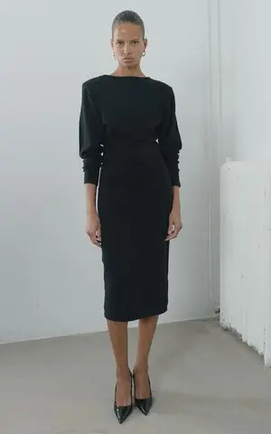 Arakii Exclusive Knitted Cotton Midi Dress