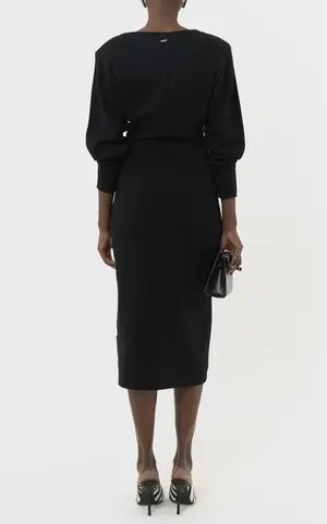 Arakii Exclusive Knitted Cotton Midi Dress