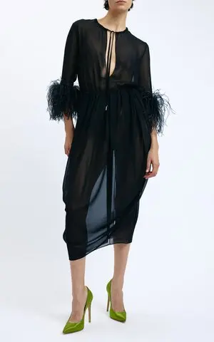 16Arlington Helene Midi Dress - Black
