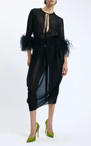 16Arlington Helene Midi Dress - Black