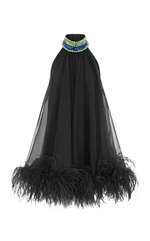 16Arlington Cindy Silk Mini Dress Black