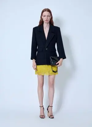 Saint Laurent Single-breasted Jacket In Tweed