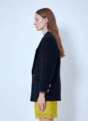 Saint Laurent Single-breasted Jacket In Tweed
