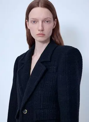 Saint Laurent Single-breasted Jacket In Tweed