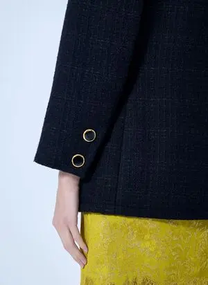 Saint Laurent Single-breasted Jacket In Tweed