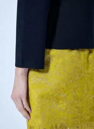 Saint Laurent Wool Polo Cardigan - Black